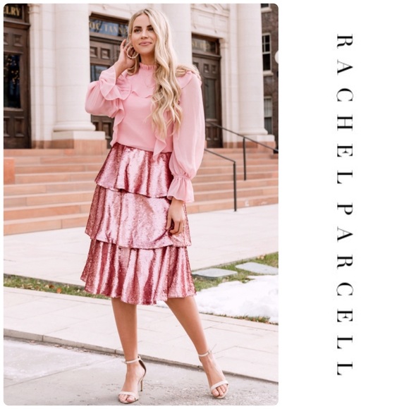 Rachel Parcell | Skirts | Rachel Parcell Tiered Sequin Skirt | Poshmark